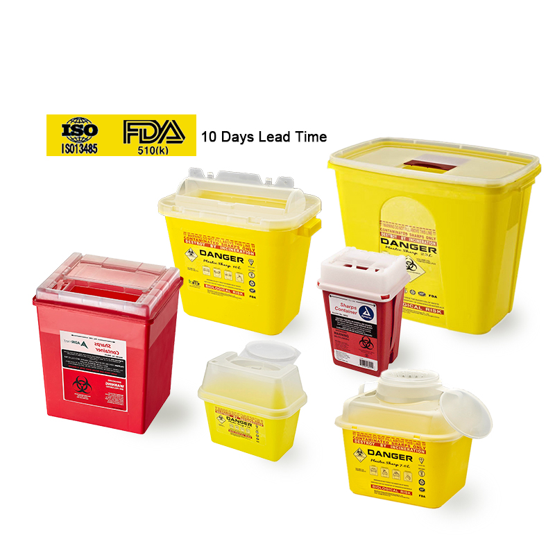 2. Square sharps container