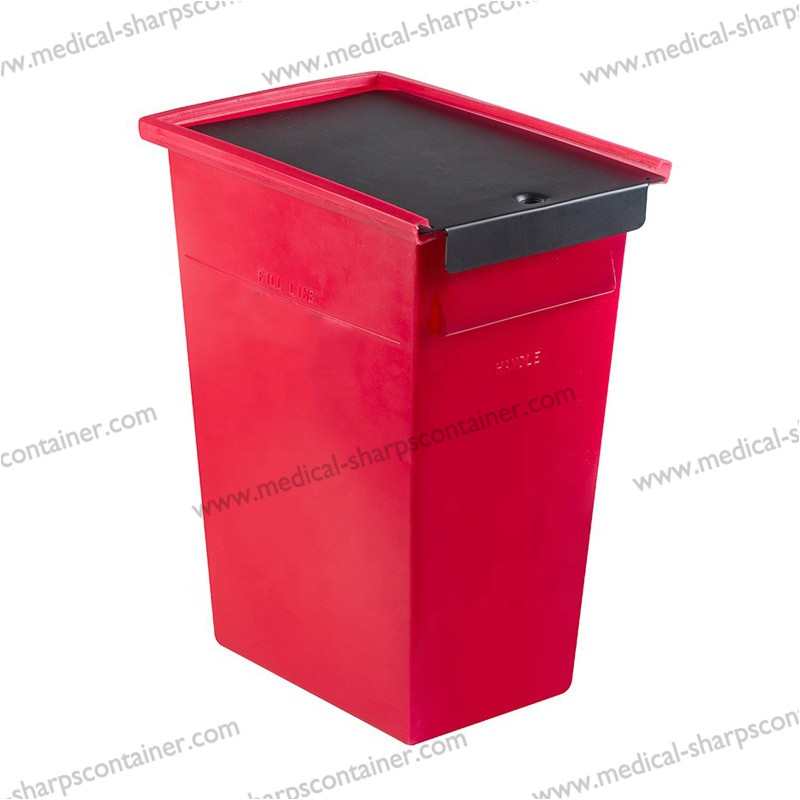 17 gallon 64L reusable autoclavable sharps container biohazard plastic ...