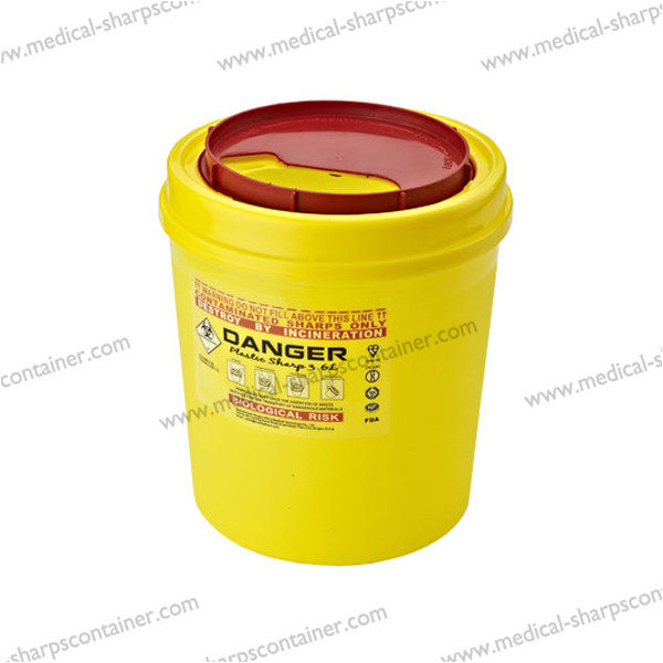 3.6L 4 quart round sharps container