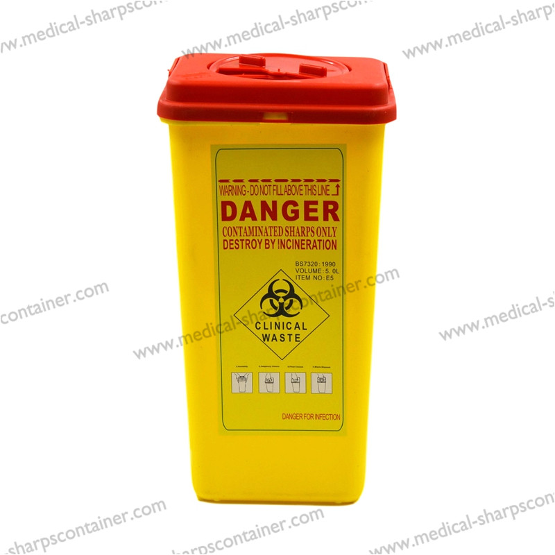 5L medical sharps container