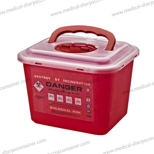 6.2L medical biohazard safety box