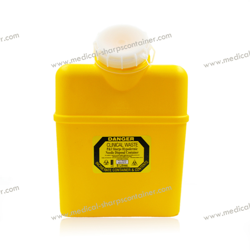sharp needle disposal container